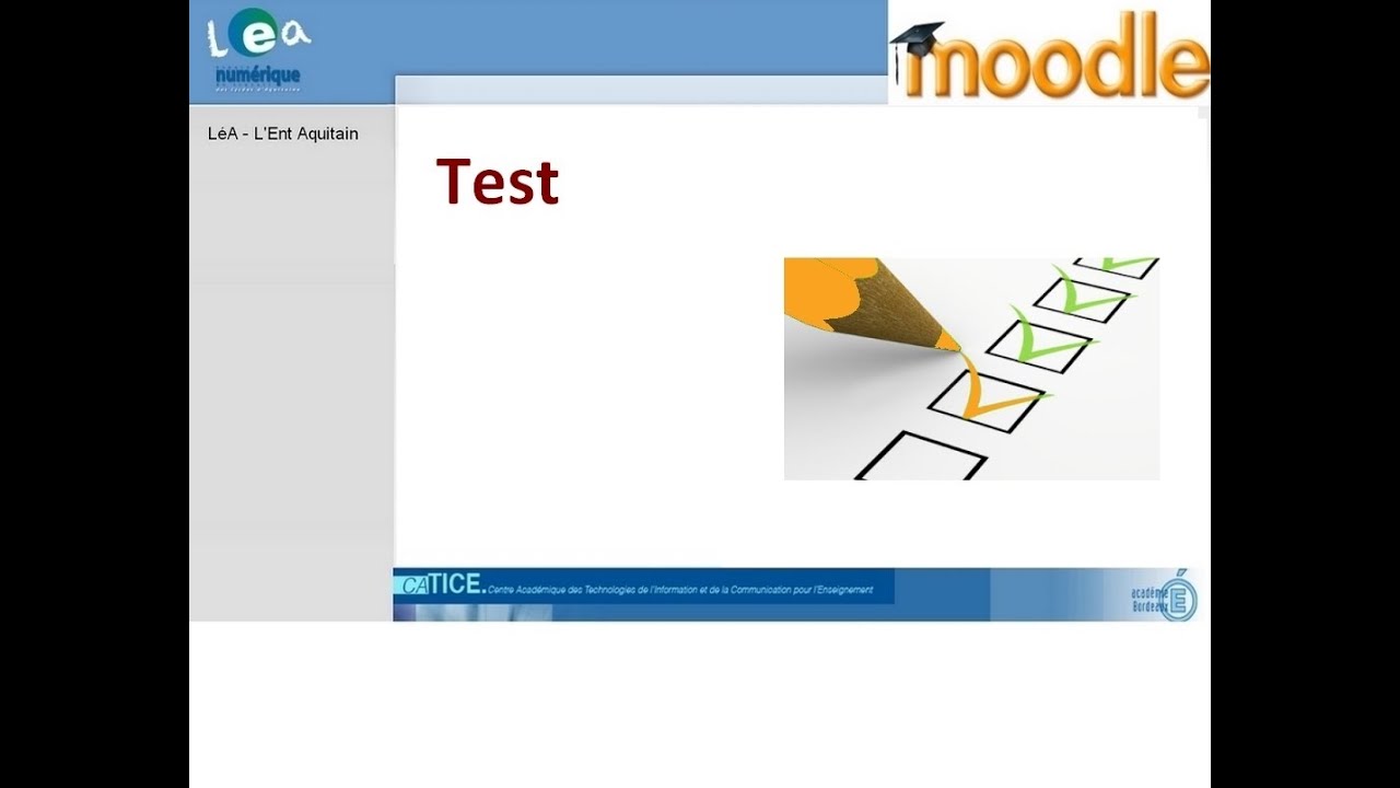 Moodle : Créer un test - YouTube