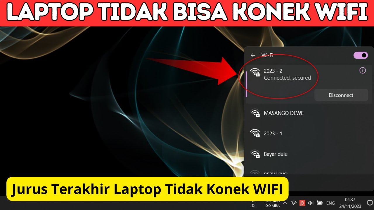 Solusi Cara Mengatasi Laptop Tidak Bisa Konek atau Connect Wifi - YouTube