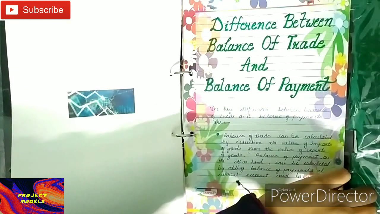 Economics project on Balance of Payment (BOP) [With Pics] class 12th ...