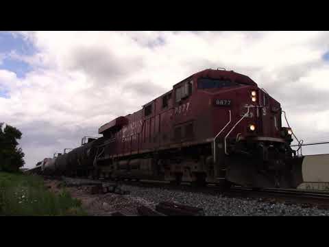 (CPKC) CP 2-230 with KCSM 4873 mid DPU passing Meadowvale - YouTube