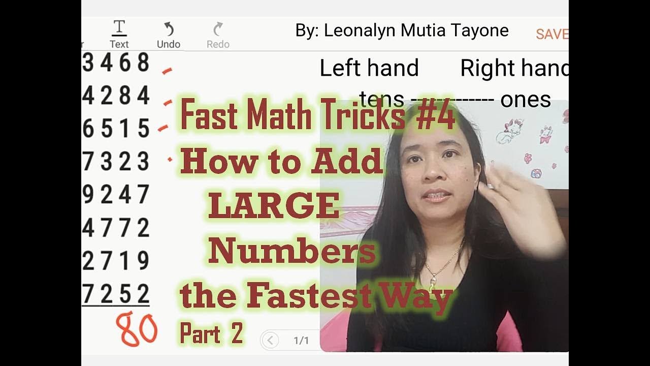 Fast Math Tricks 4 How To Add LARGE Numbers The Fastest Way Part2 fast-math-tricks-4-how-to-add-large-numbers-the-fastest-way-part2