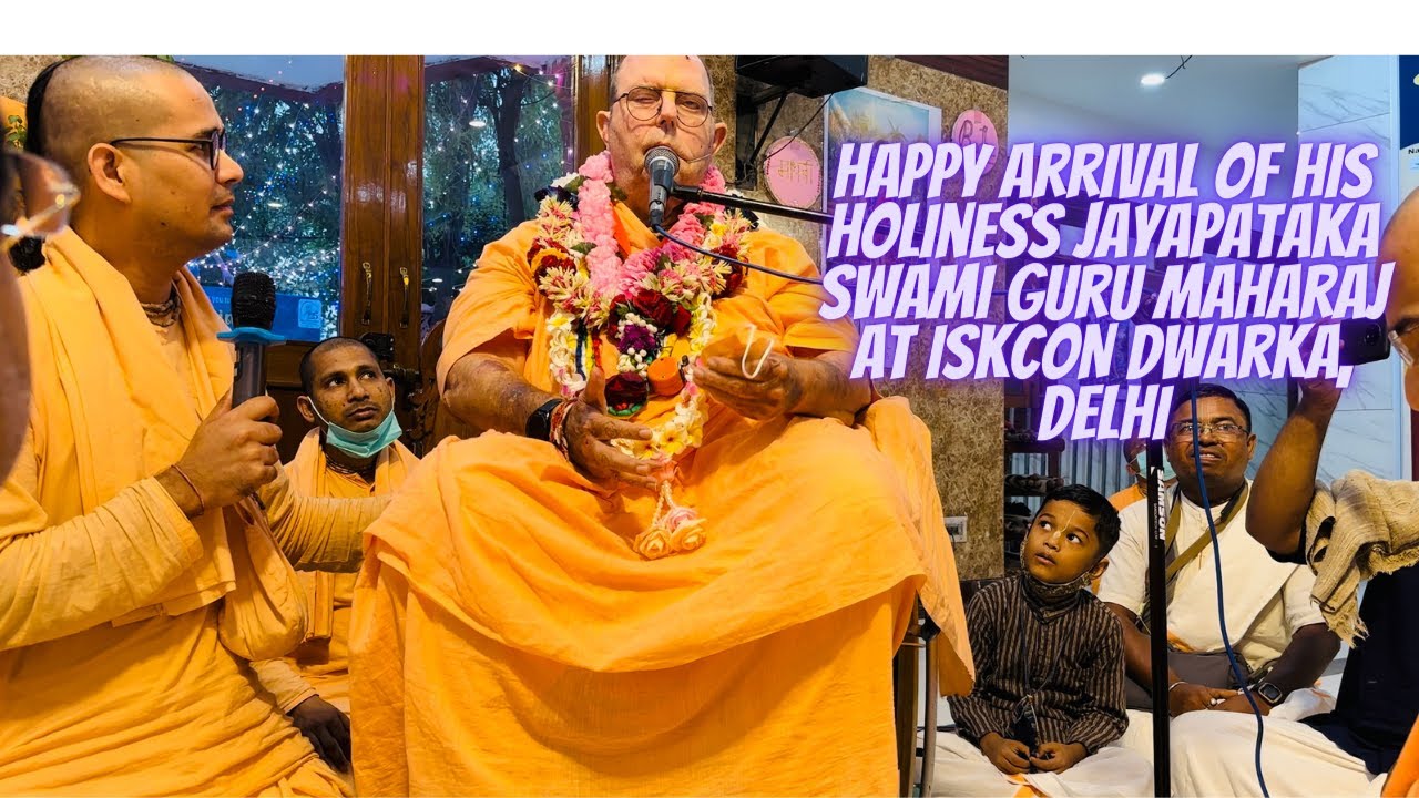 Happy arrival of His Holiness Jayapataka Swami Guru Maharaj at ISKCON ...