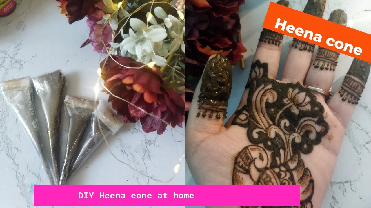 Easy way to create heena cone at home, - YouTube