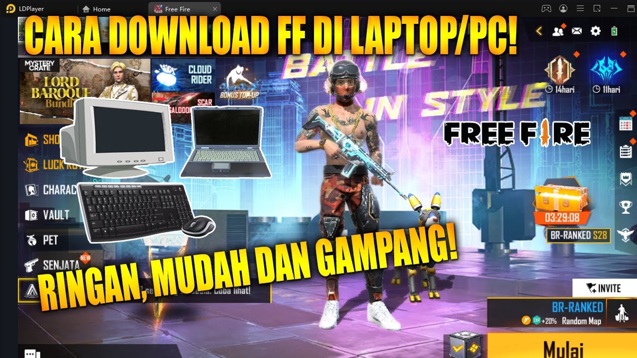 CARA DOWNLOAD FF DI LAPTOP ATAU PC KENTANG! FULL TUTORIAL DAN LENGKAP ...