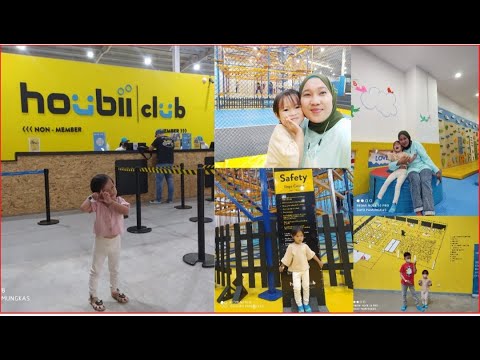 MAIN TRAMPOLIN DI HOUBII CLUB BOGOR, ANAK NYA SENANG, MAMA NYA CAPEK ...