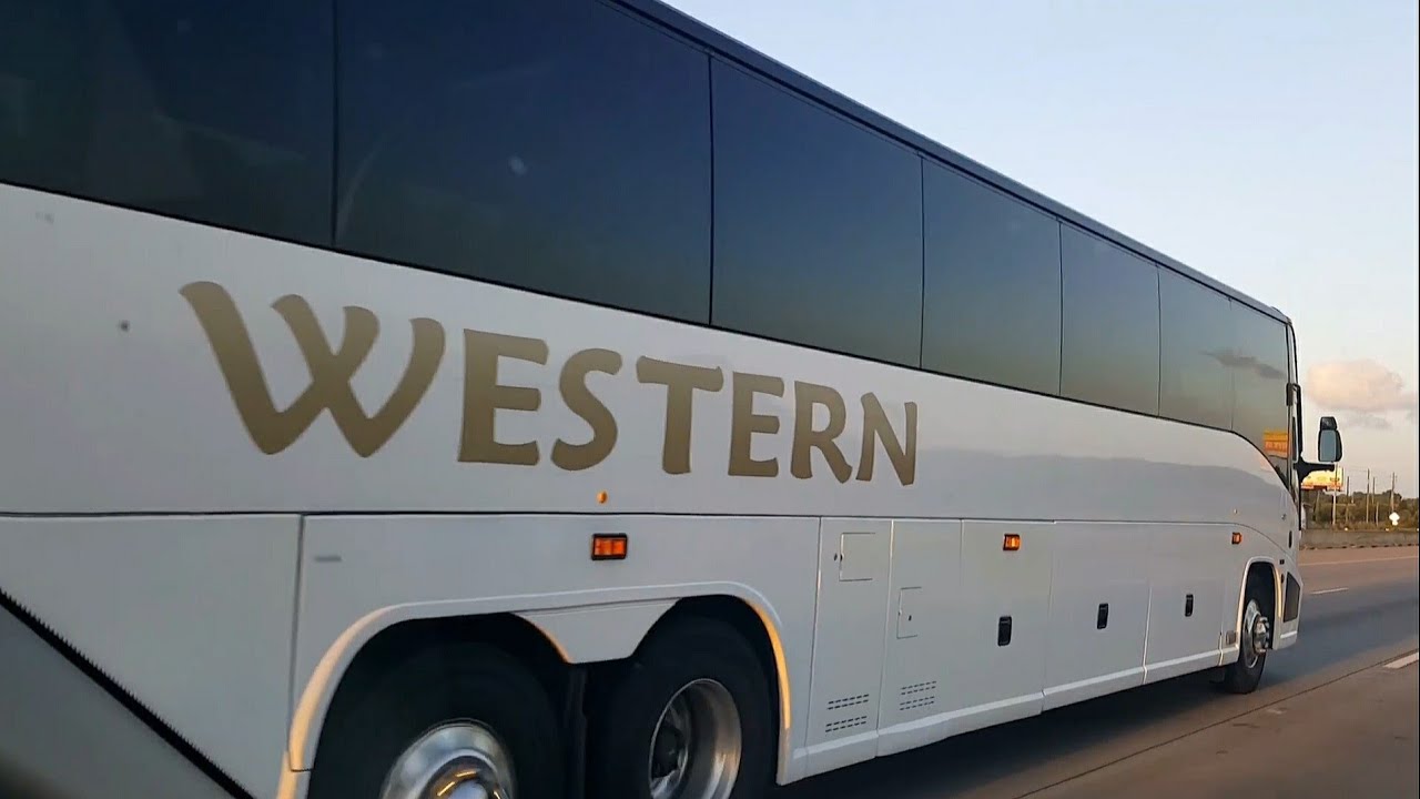 Western Motorcoach charter bus heading into Houston | MCI J4500 - YouTube