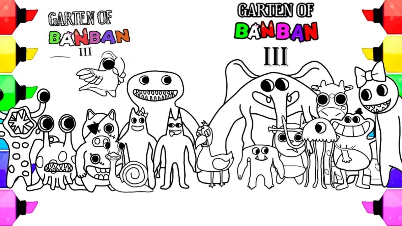 Garten Of Banban 3 NEW COLORING PAGES /Color All New Monsters/ NCS ...