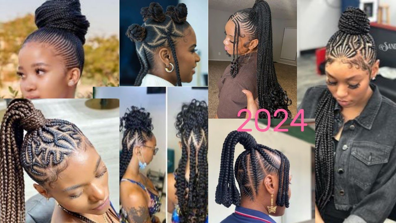 +30 Incredible Updo braid styles 2024 | cornrow braid hairstyle . - YouTube
