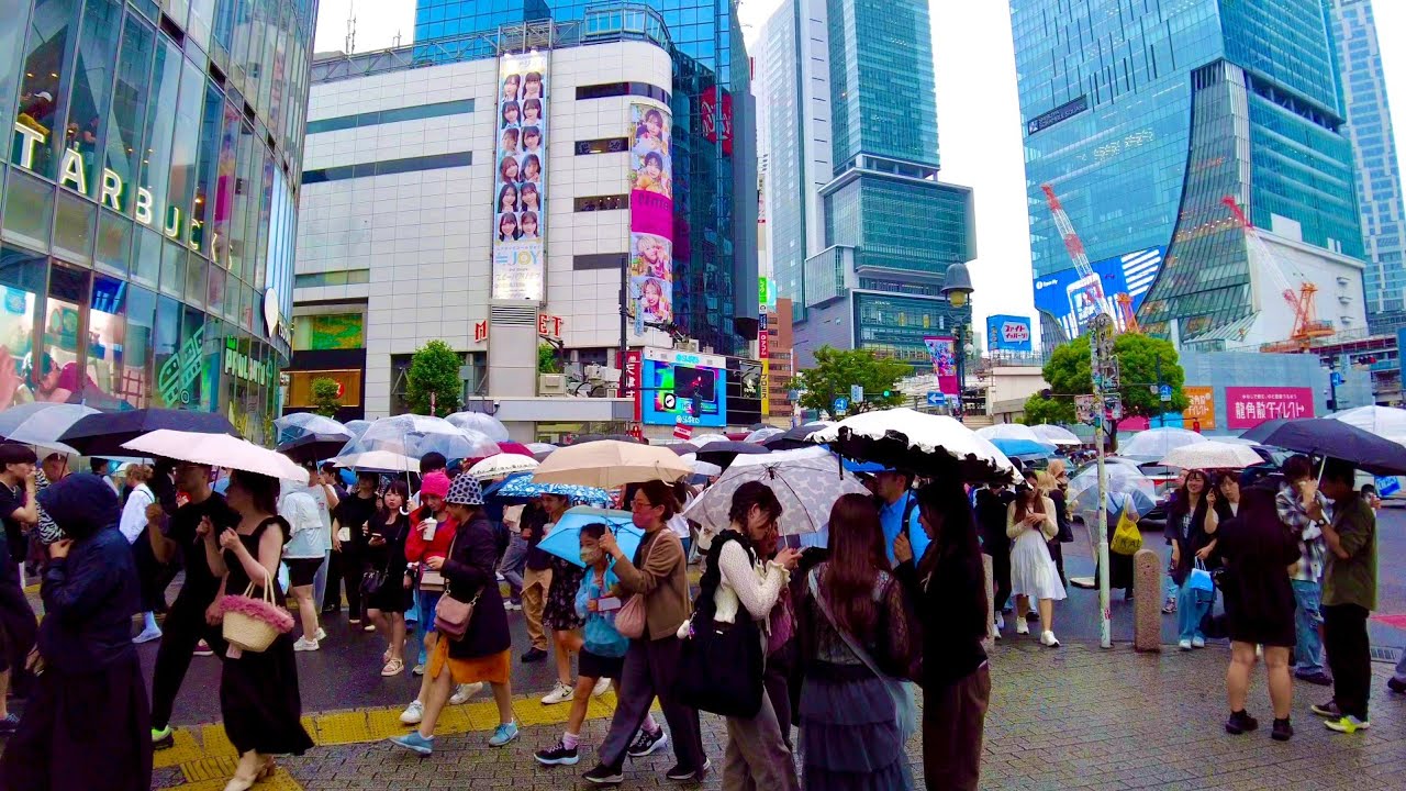 Rainy Walking Tour in Shibuya in 4K. Tokyo, Japan. June 2025 - YouTube
