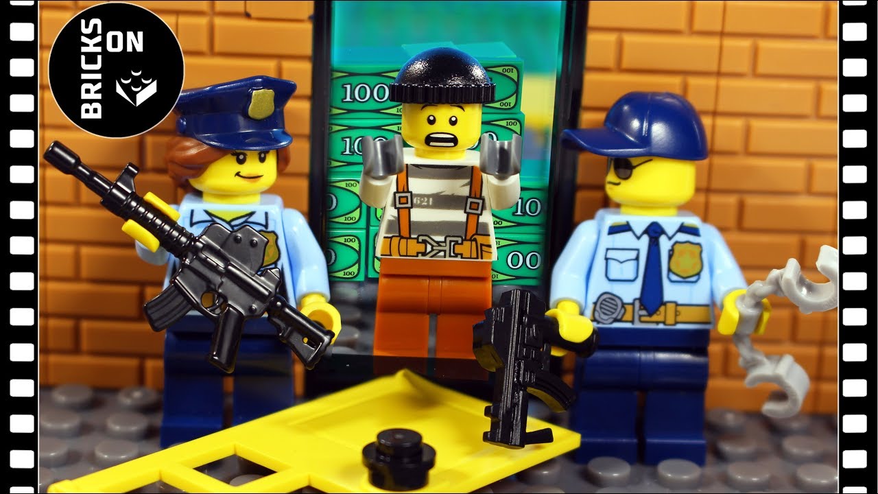 Lego Crazy Bank Robbery COMPILATION Full Story Heist Police Catch the ...