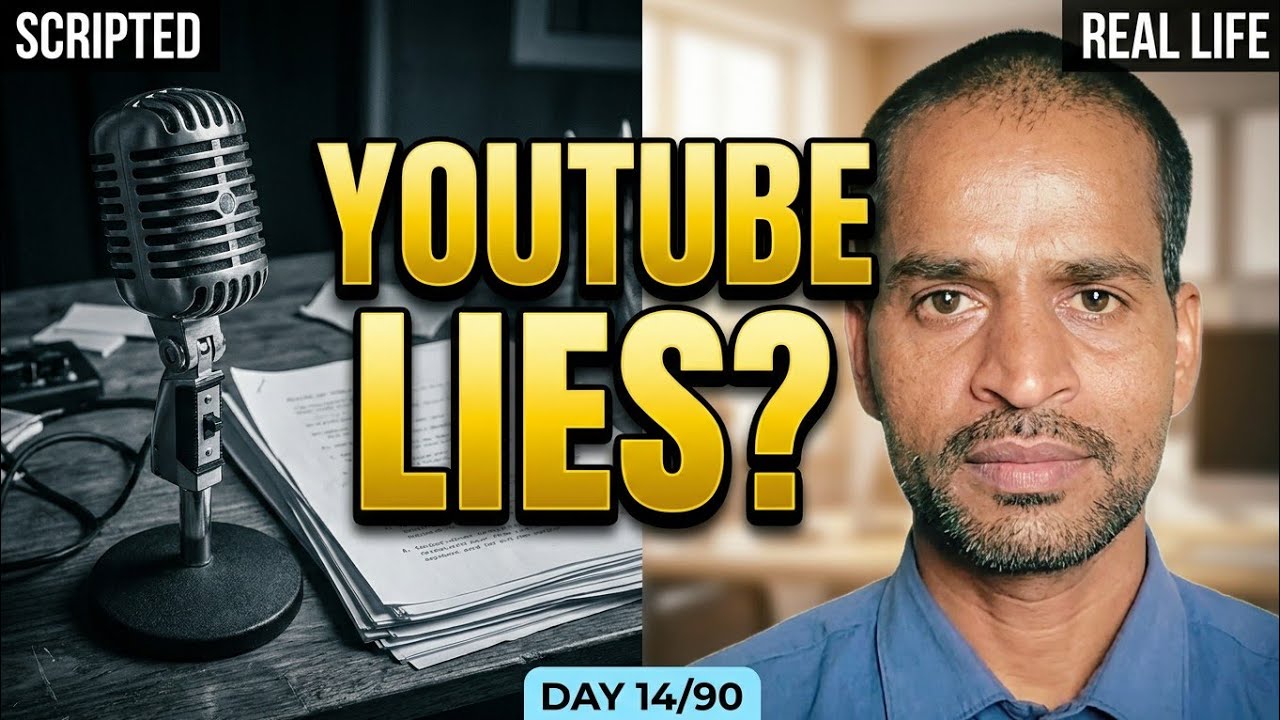 YouTube पर सब झूठ है? मेरी बिना स्क्रिप्ट की सच्चाई 😱|Day 14/90 - YouTube