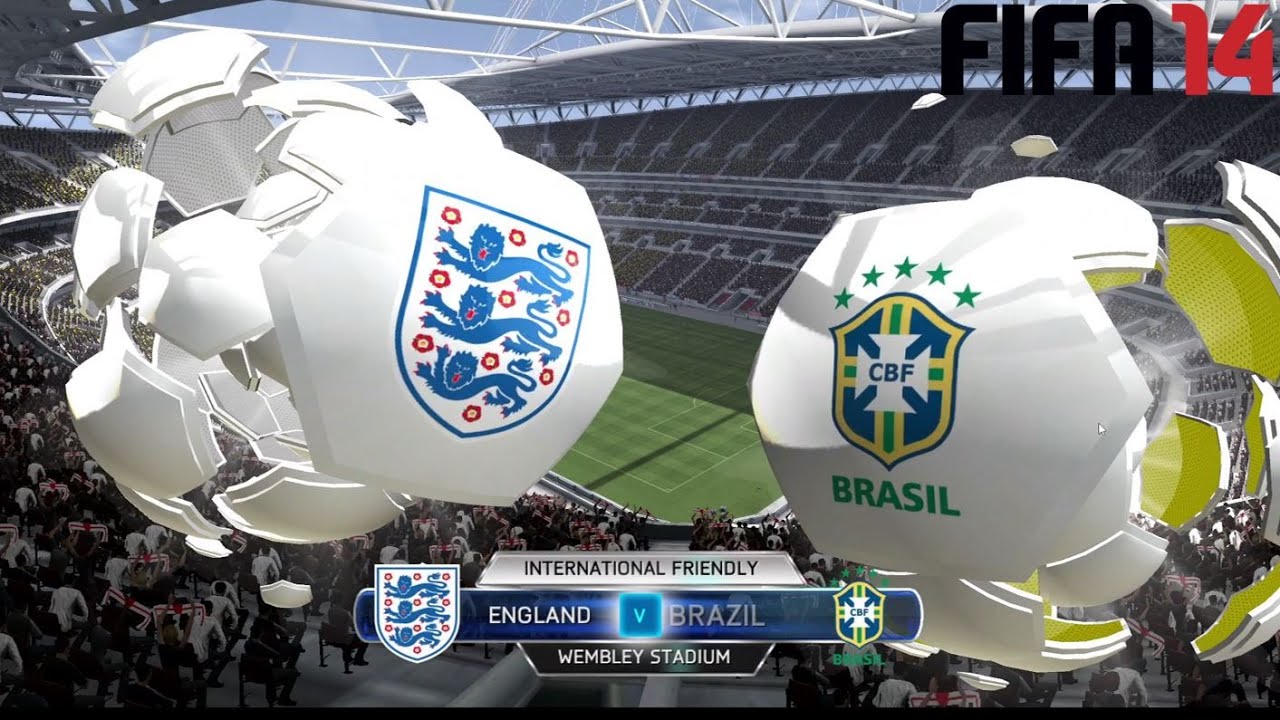 England vs Brazil | Classic FIFA 14 Football Match | International ...