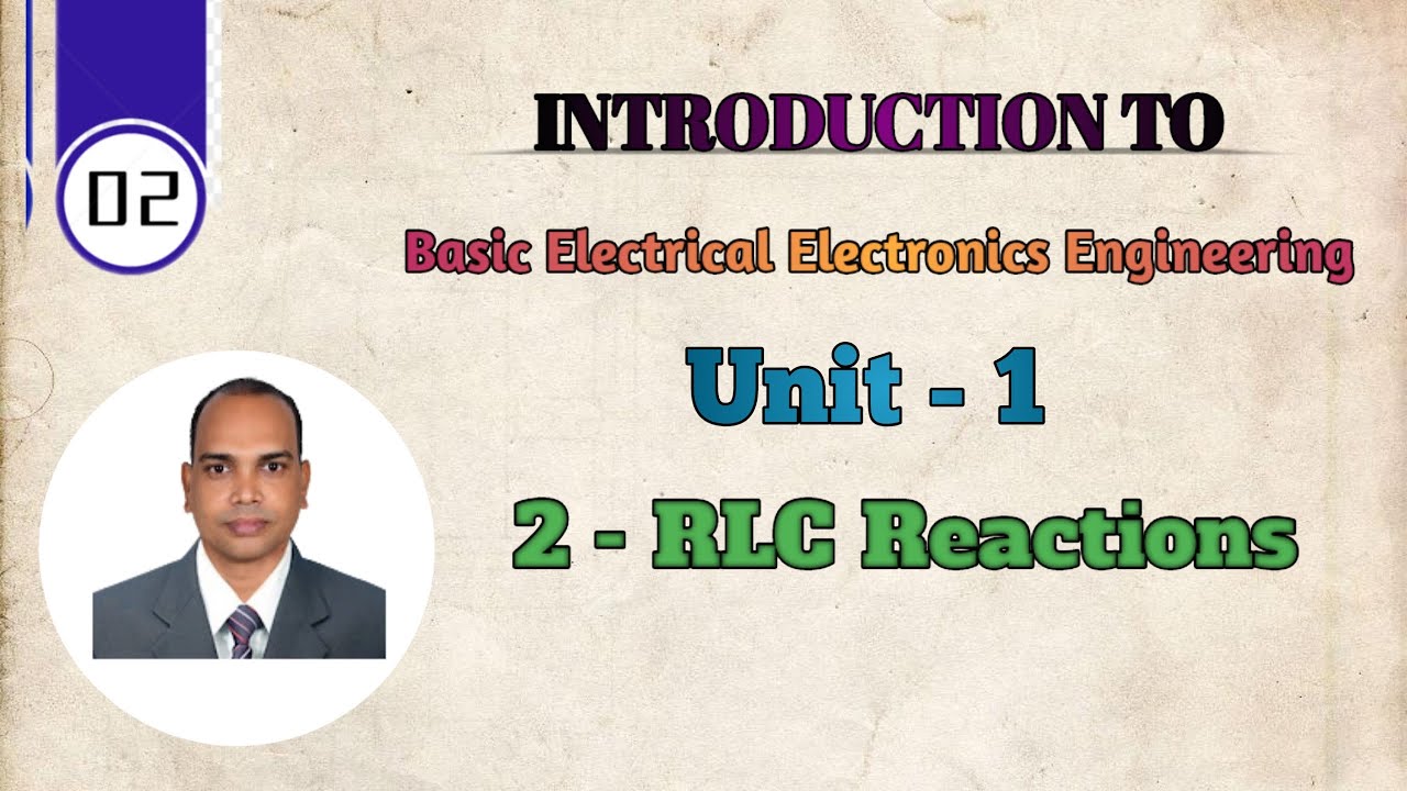 BEEE Unit- 1|| 2 - RLC Reactions || Dr. PRASAD || R23 (JNTUK) || ENGINEERING SYLLABUS. - YouTube