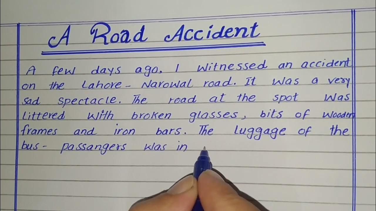 Paragraph on A road Accident||A Road Accident Paragraph in English ...