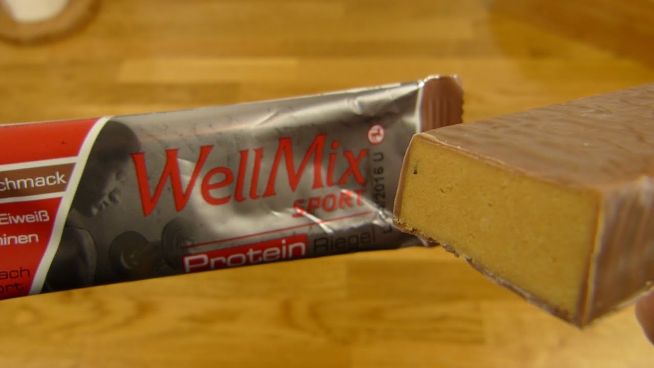 WellMix Protein Bar Chocolate Cookie / Schokolade Cookie - YouTube