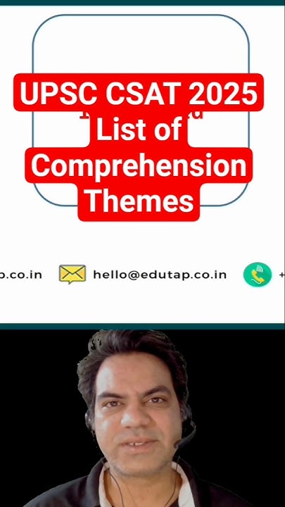 UPSC CSAT Comprehension Themes 2025 | English Comprehension UPSC Prelims |Reading Comprehension ...