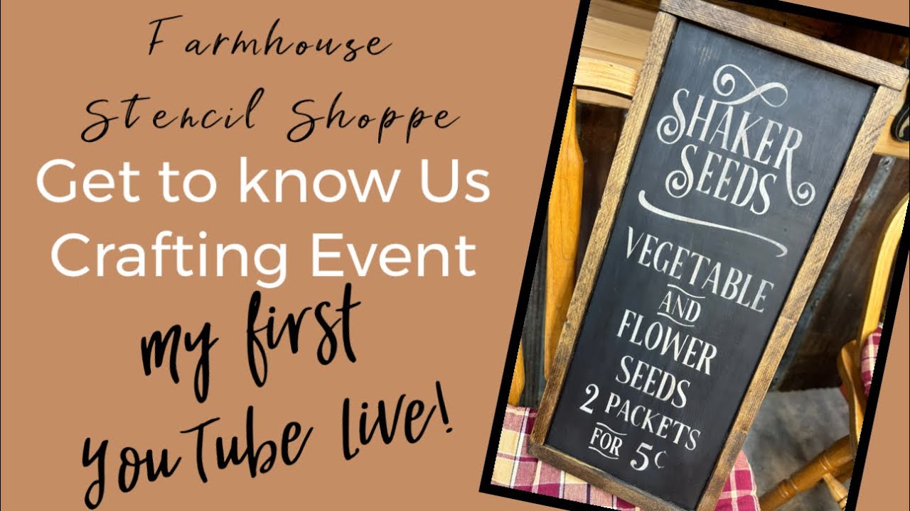 Wood Sign Stenciling - Shaker Seeds - YouTube