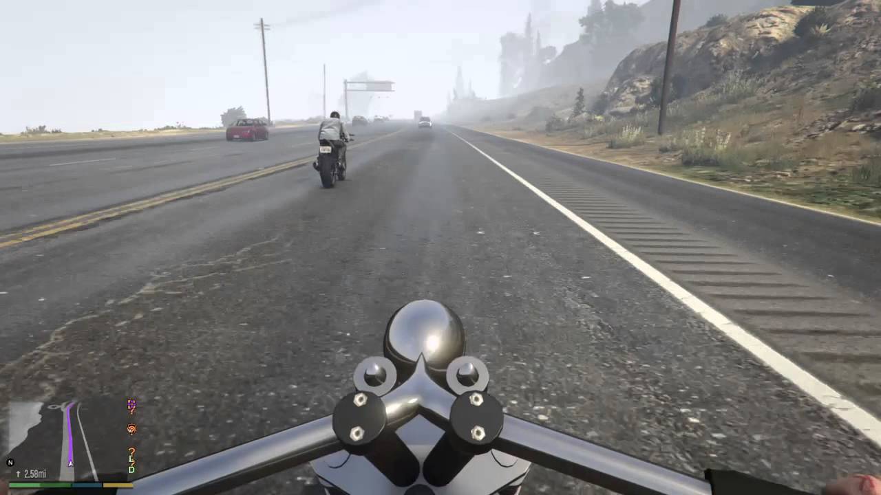 Grand Theft Auto V: PS4 First Person Motorcycle ride - YouTube