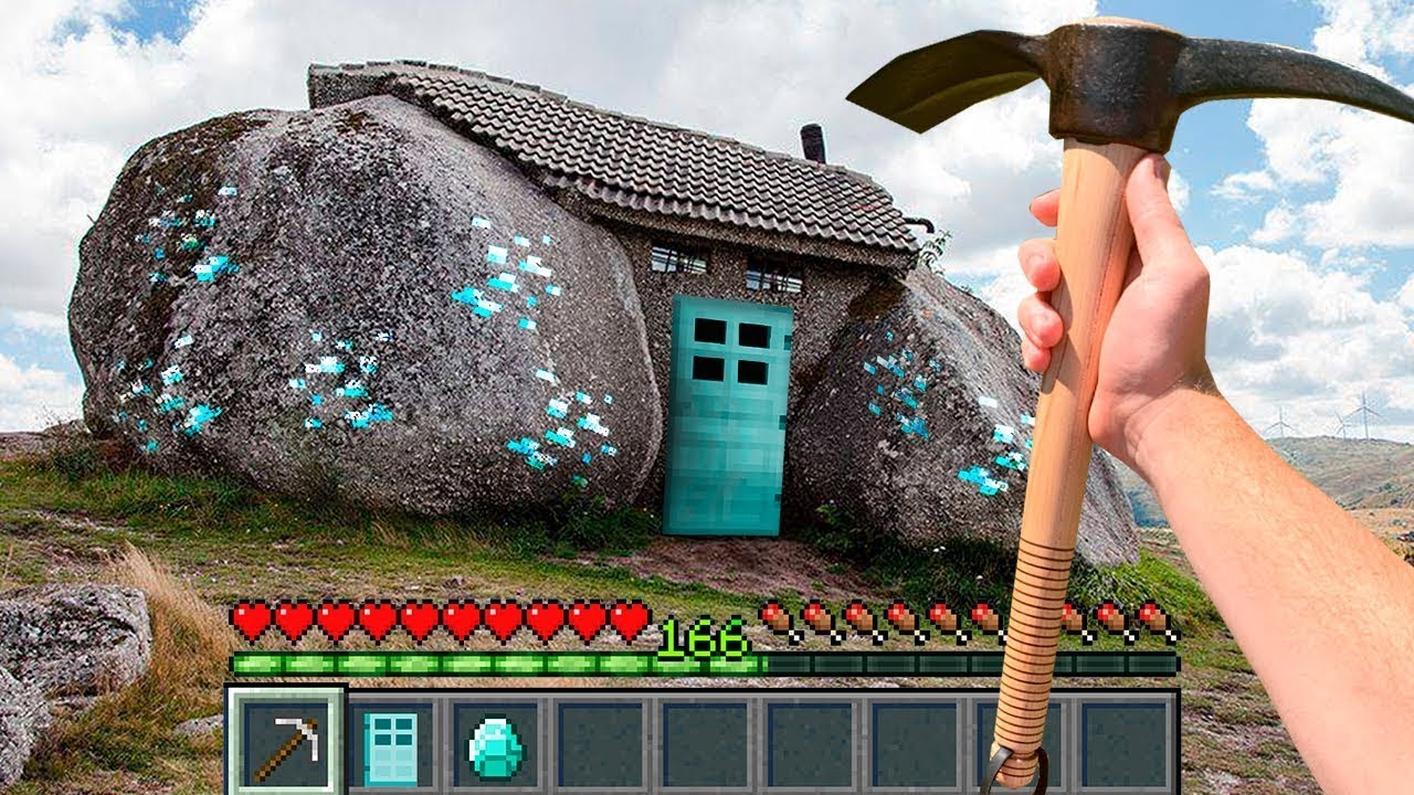 Minecraft in Real Life POV HOUSE in CAVE Minecraft EN LA VIDA REAL LIFE ...