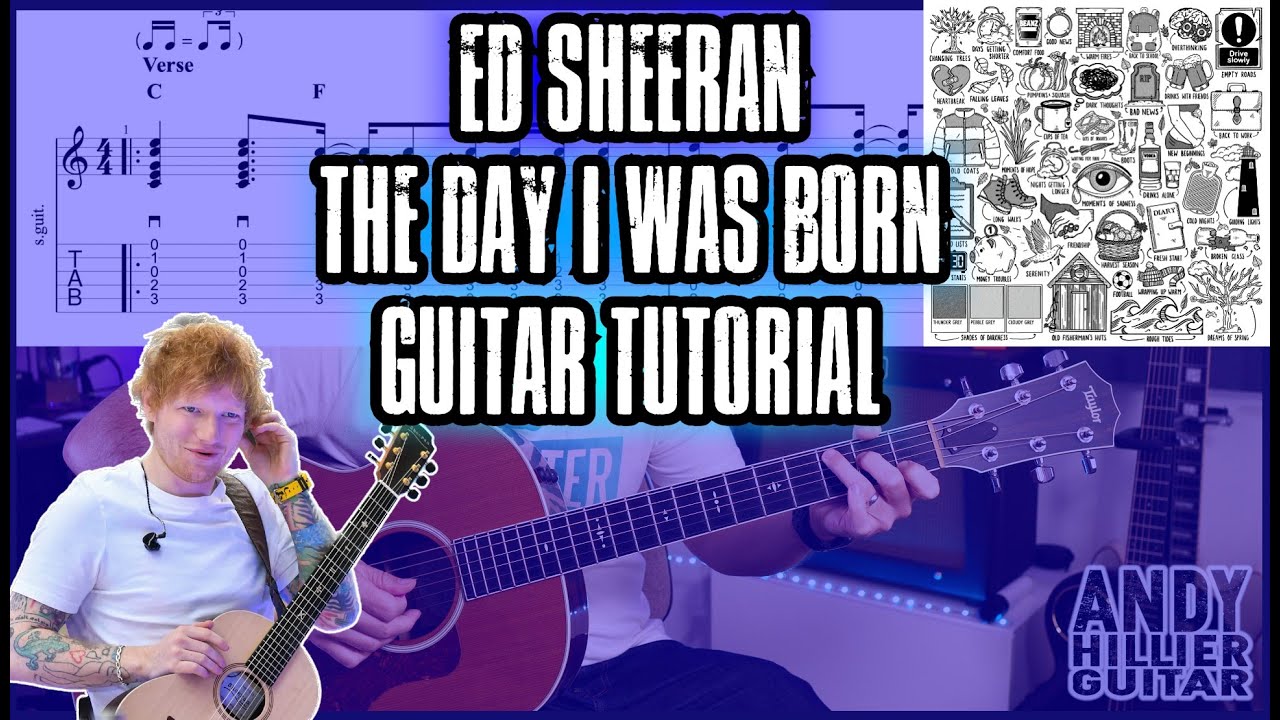 Ed Sheeran The Day I Was Born Guitar Tutorial Lesson 4k - YouTube
