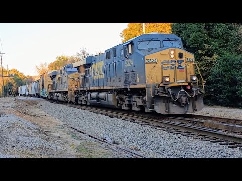 CSXT 5324 leads CSX M281 at Tryon Street Columbia SC on the CSX Columbia Subdivision the S-Line ...