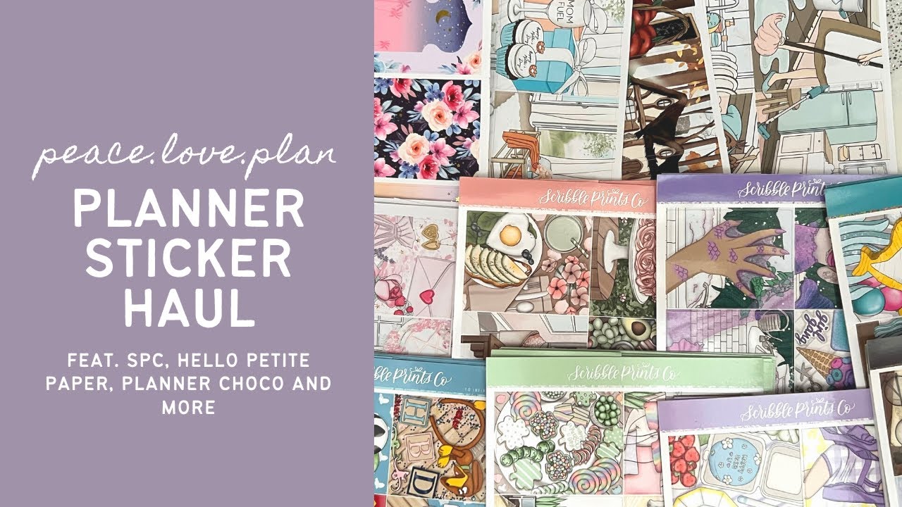 PLANNER STICKER HAUL | feat. Scribble Prints Co, Planner Choco, Hello ...