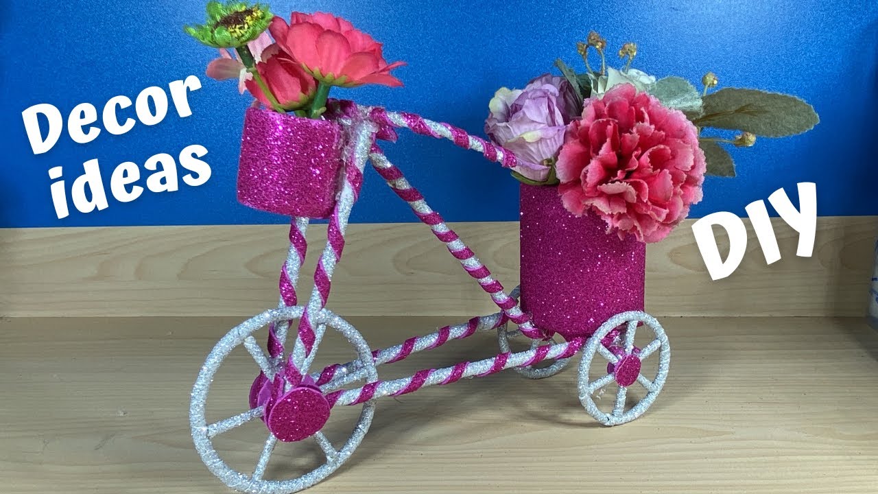 DIY Bicycle || Cute Cycle Crafts || Decor ideas || Easy Crafts - YouTube