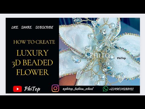 LUXURY 3D BEADED FLOWER/WIREWORK(part 1) - YouTube