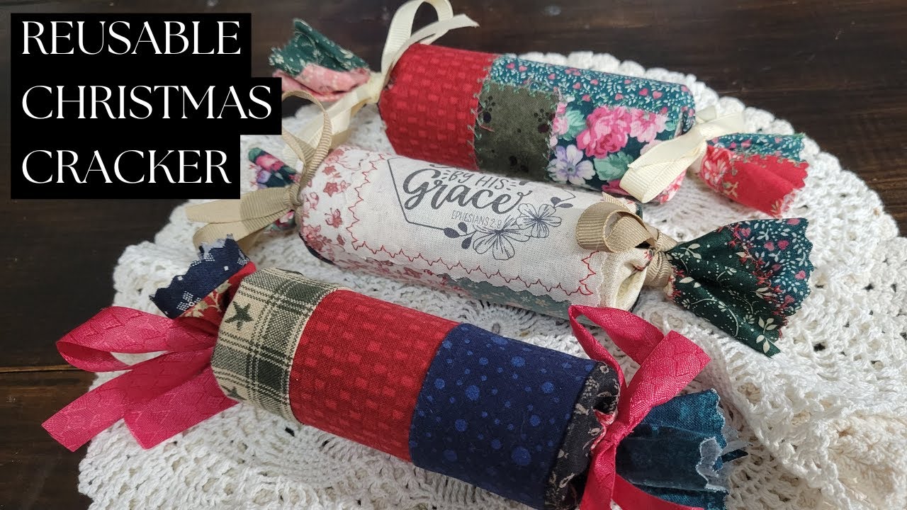 Easy Scrap Fabric Christmas Crackers Anyone Can Make - YouTube