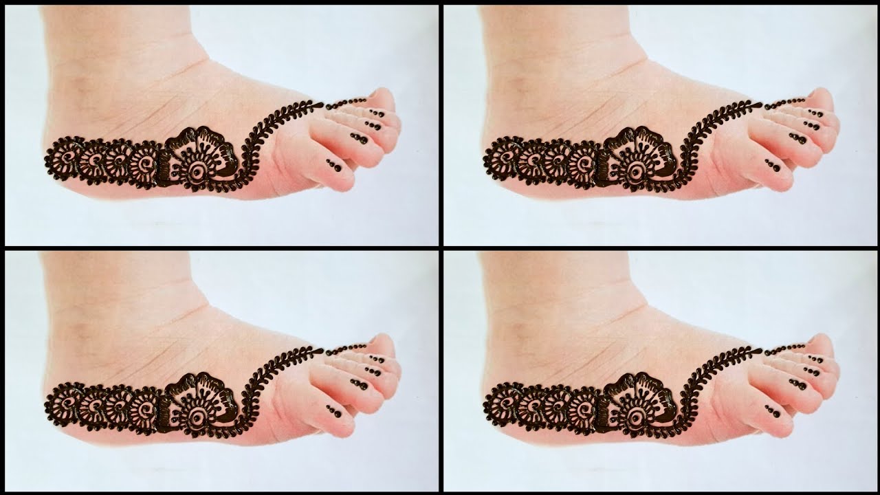 So Easy leg Mehndi Designs for Baby girl | Leg Mehndi Designs| Mehndi k ...