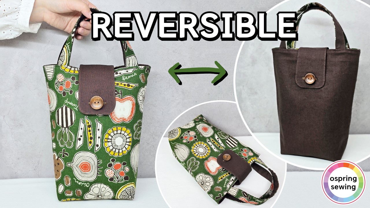 [DIY] REVERSIBLE BAG | Tote Bag Tutorial | Simple & Easy [ospring ...