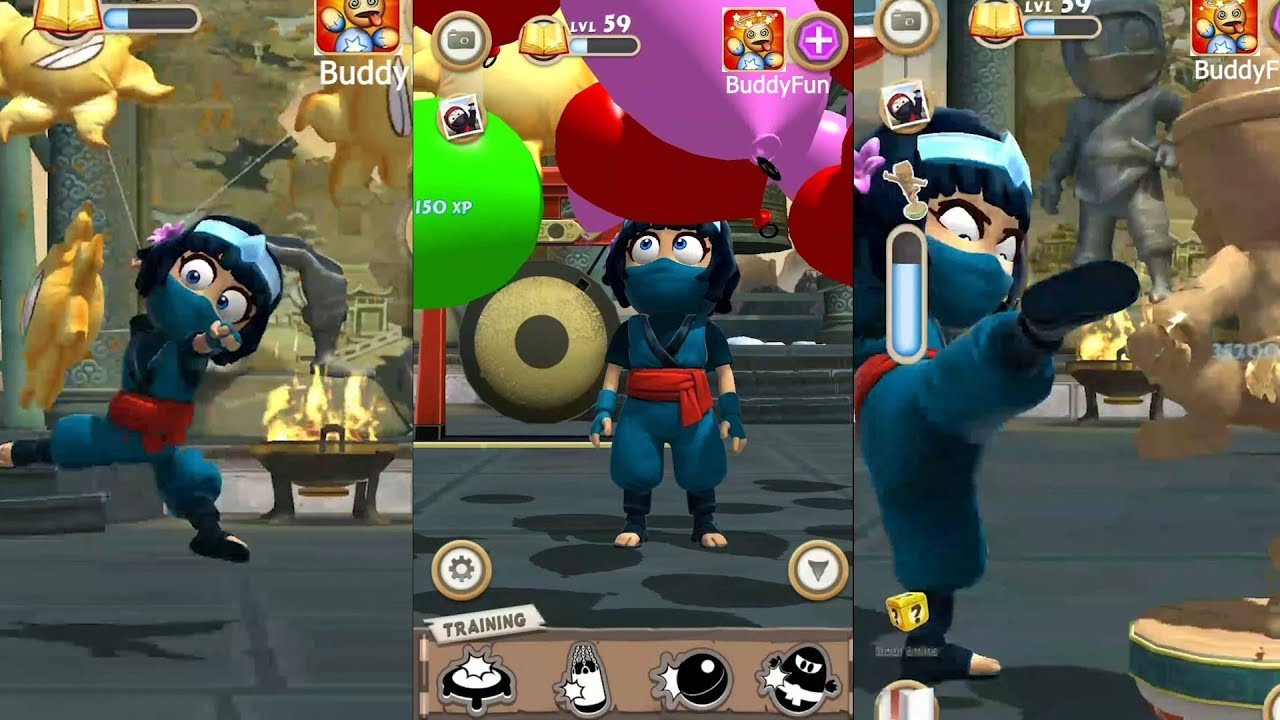 Clumsy Ninja - Lily vs 1000 balloons | BuddyFun - YouTube