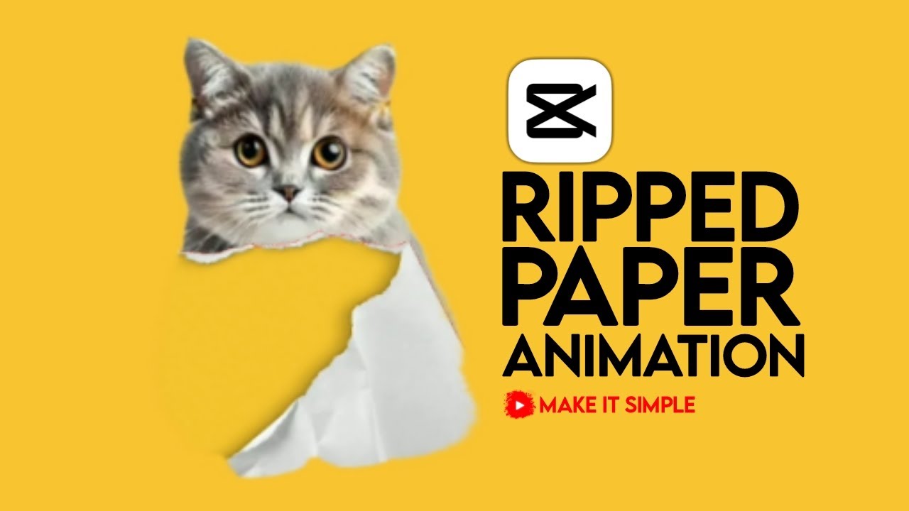How to Make Ripped/Torn Paper Animation Effects in CapCut - YouTube