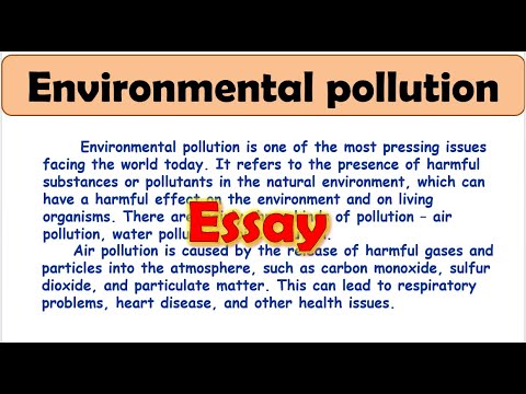 Essay on environmental pollution | short and easy essay on pollution ...