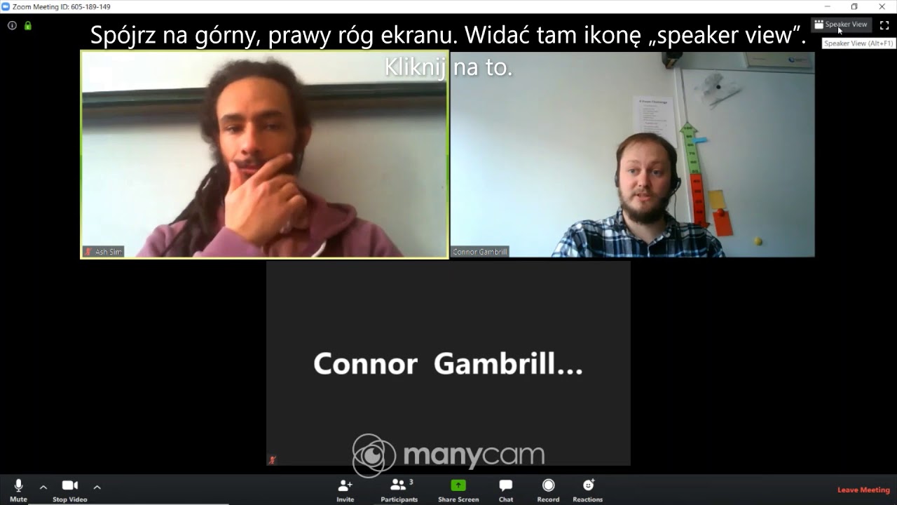 Zoom tutorial: Speaker and Gallery view (English with Polish subtitles ...