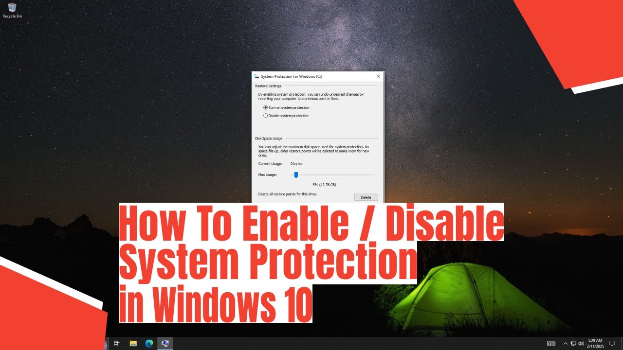 How To Enable / Disable System Protection in Windows 10 - YouTube