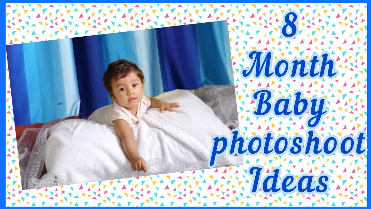 8 month baby photoshoot / birthday decoration/ celebration at home ...