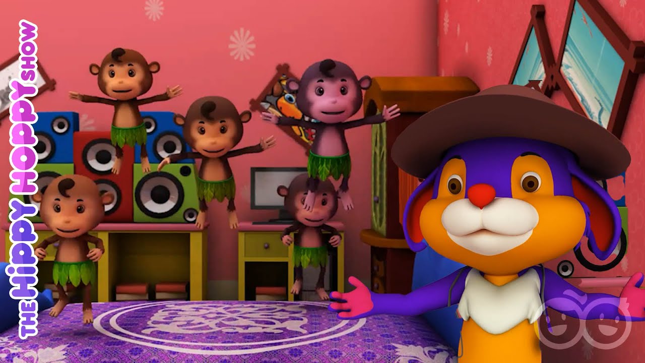 Learn Number 5 Rhymes | Simple Nursery Rhymes for Kids | Hippy Hoppy ...