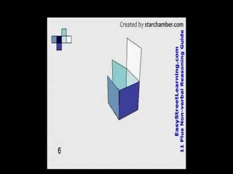 Cube from Nets Animation. Watch as part of 11 Plus Non-verbal Reasoning ...