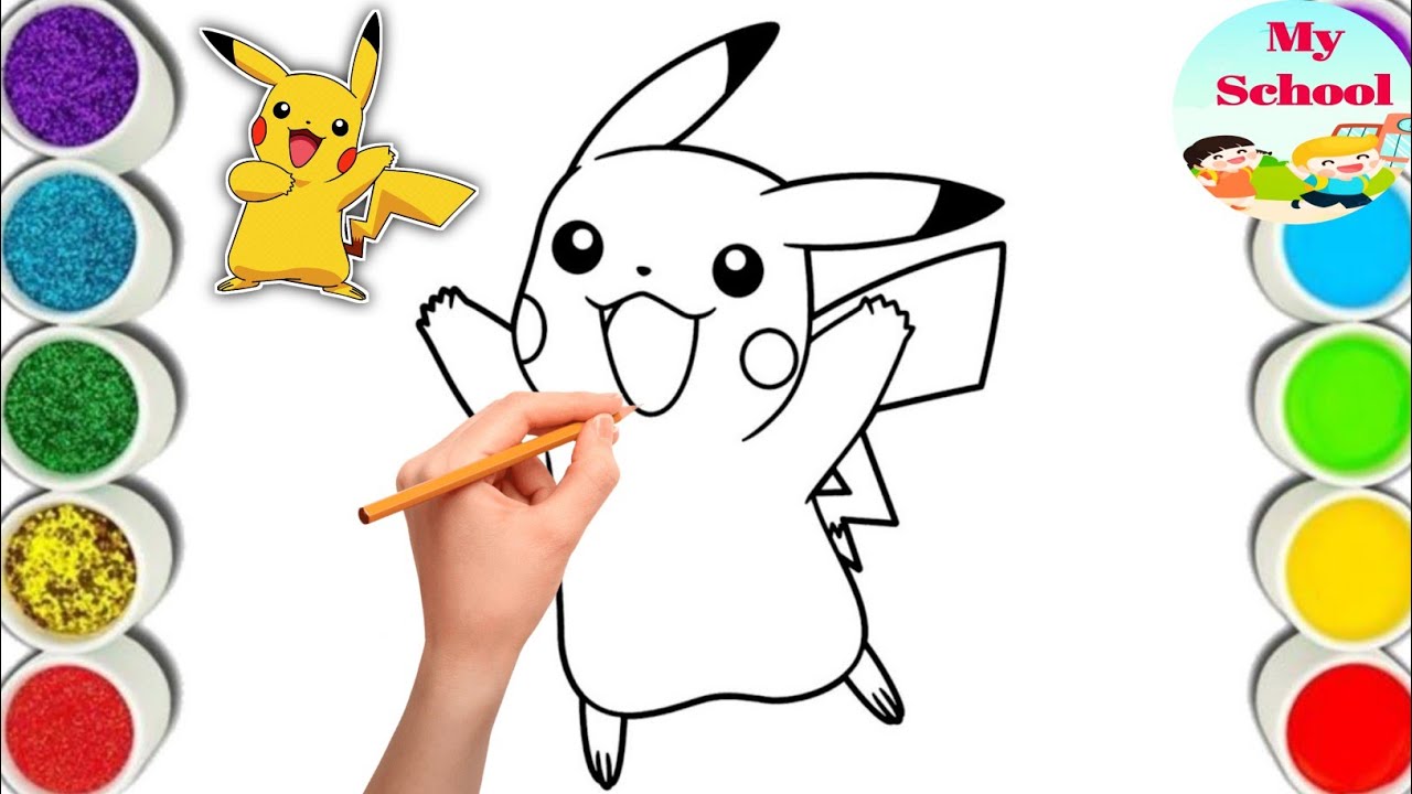 Pikachu drawing,Pikachu Pikachu,drawing for kids,Rhymes,drawing,art and ...