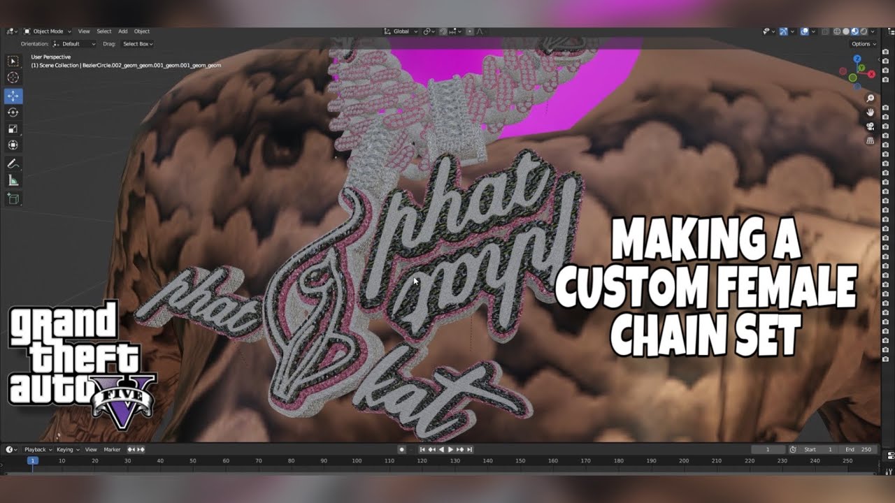 Making A Custom Female Chain Set From Scratch In GTA 5 RP (FiveM) | Blender 3D Modeling - YouTube