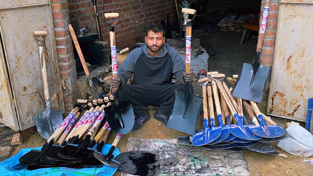 Mass Production Process Of Making Wooden Shovels | metal sheets rolling ...