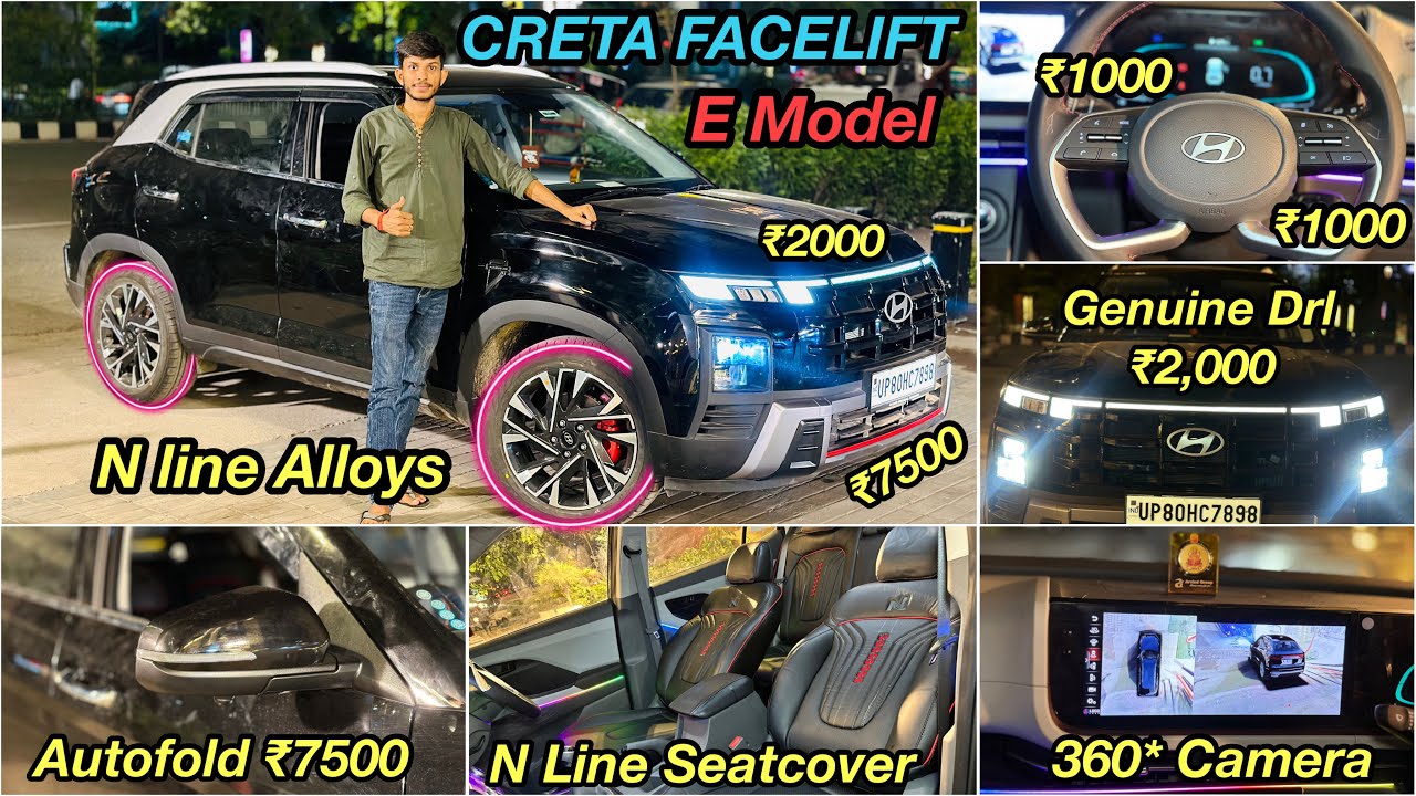 CRETA 2024 BASE TO TOP MODIFICATION🔥CRETA FACELIFT MODIFIED🔥NEW CRETA ...