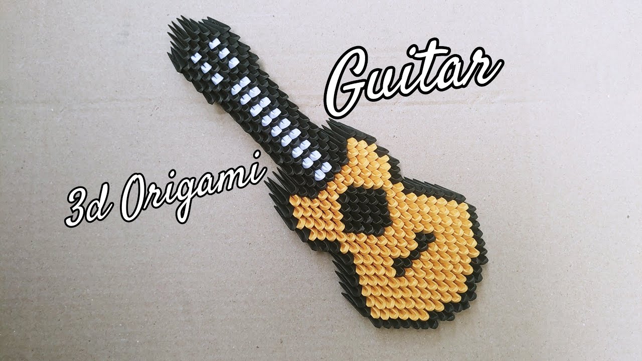 How To Make 3d Origami Electric Guitar Beyazvansliadam (V)☢ On X: