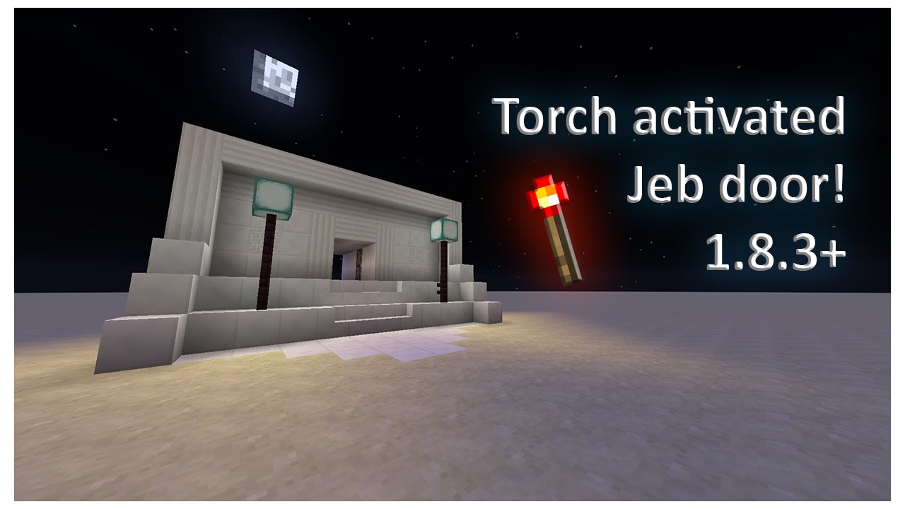 Minecraft || Jeb door 2x2 || Torch key activation || Tutorial || 1.9 ...