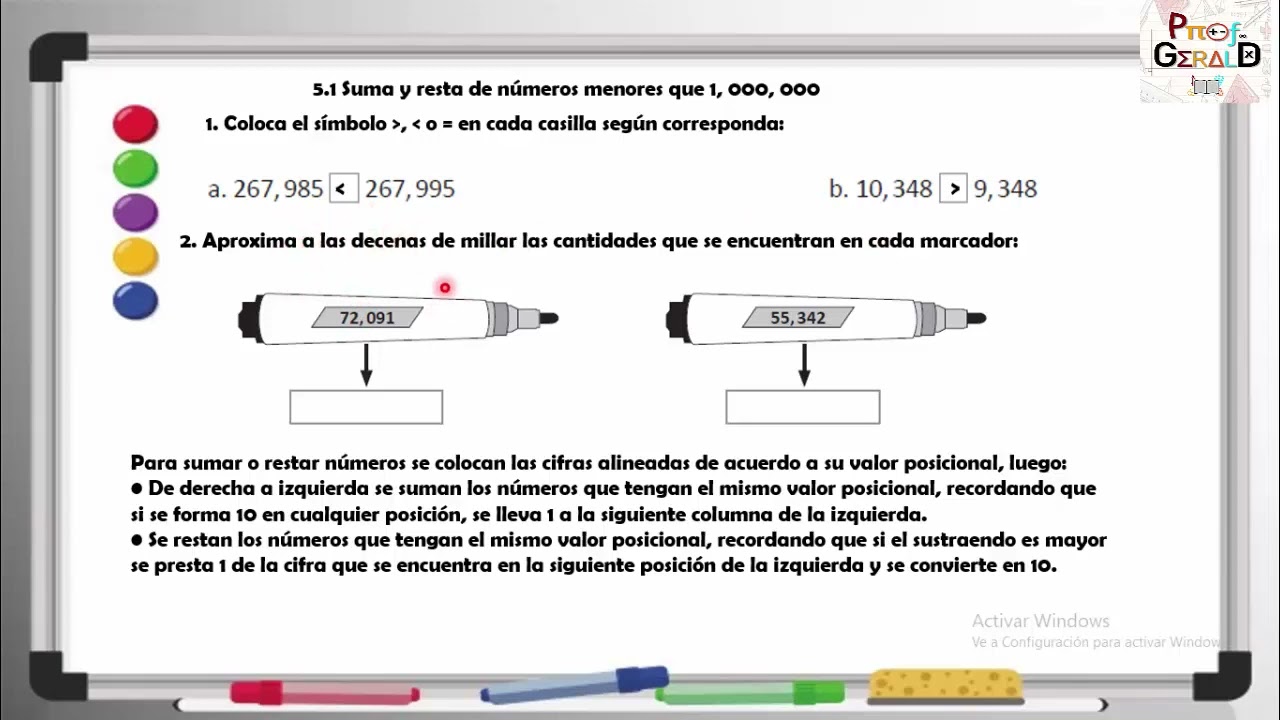5.1 SUMA Y RESTA DE NUMEROS MENORES QUE 1,000,000 4º GRADO CUADERNO DE ...