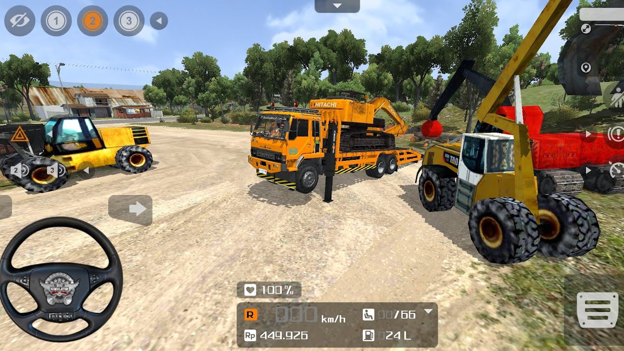 MANTUL PERMAINAN MOBIL TRUK TOWING BAWA EXCAVATOR DI PABRIK KAYU - GAME ...