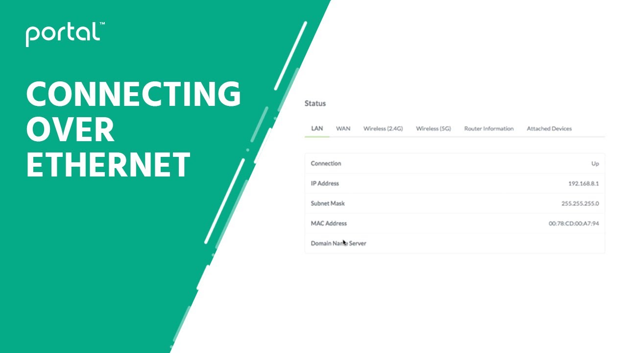 How to connect to the Portal web interface through ethernet - YouTube