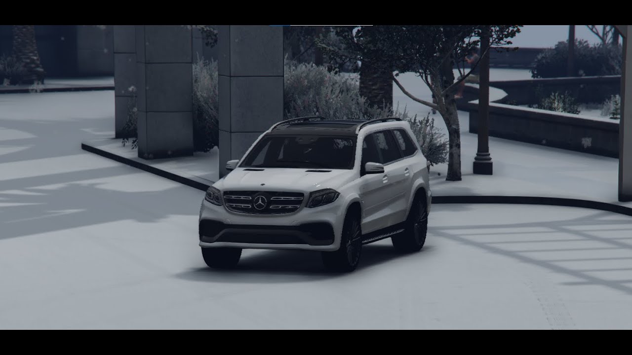 Driving with Mercedes-Benz AMG GLS 63 in the winter | FIVEM | - YouTube