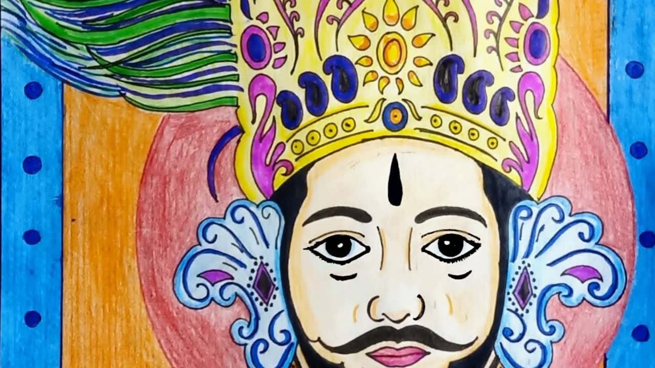 How to Draw Khatu Shyam Step By Step | खाटू श्याम जी का चित्र | Draw ...